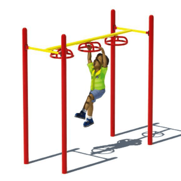 Three Wheel Swinger Overhead Playground Ladder - Ages 5 to 12 yr ...