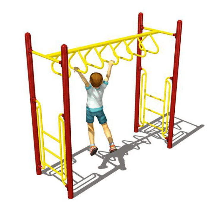 Tri-Rung Overhead Playground Free Standing Monkey Bars - Ages 5 to 12 ...