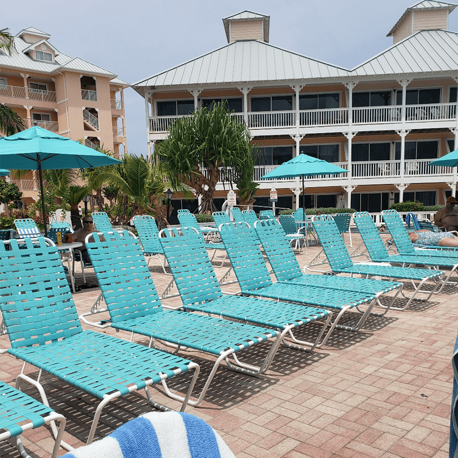 St. Maarten II 16 Inch Elevated Crossweave Vinyl Chaise Lounge - Picnic ...