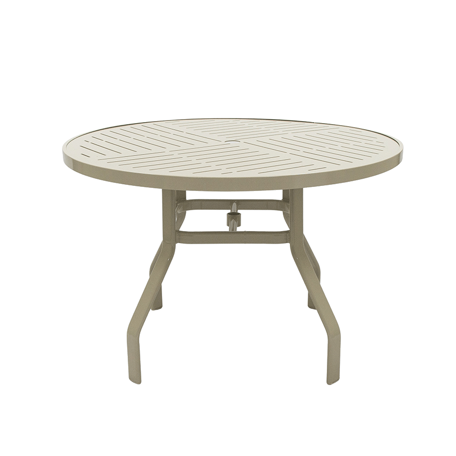 Waterfront Punched Aluminum Patio Dining Table – Picnic Furniture ...