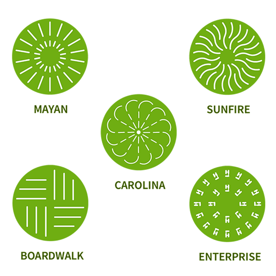 Dockside 18 Inch Punched Aluminum Round Pool Side Table - Picnic Furniture