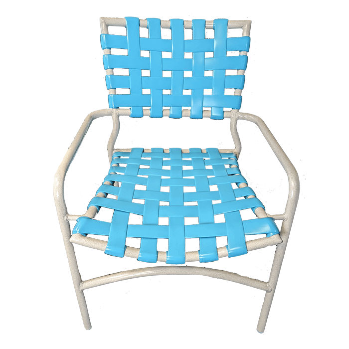 Classic Cross Strap Stacking Patio Dining Chair - Picnic Furniture