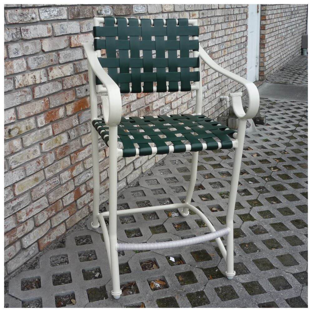 Sierra Crossweave Vinyl Patio Bar Chair - Picnic Furniture