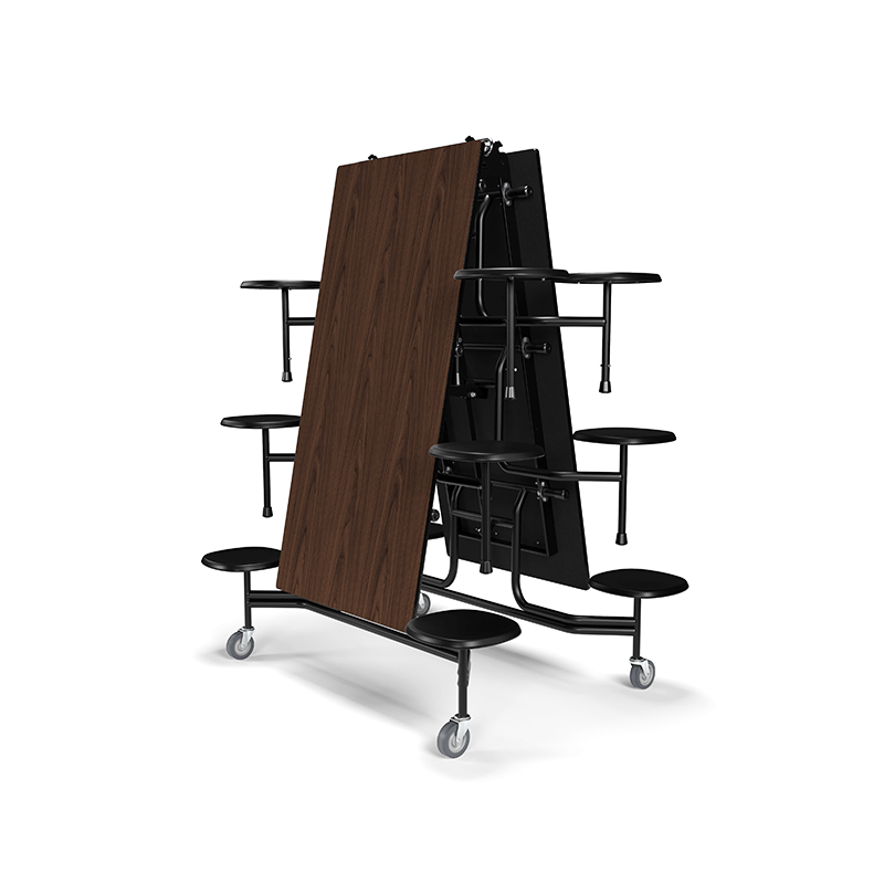12′ Folding Cafeteria Table with Stools – Picnic Furniture
